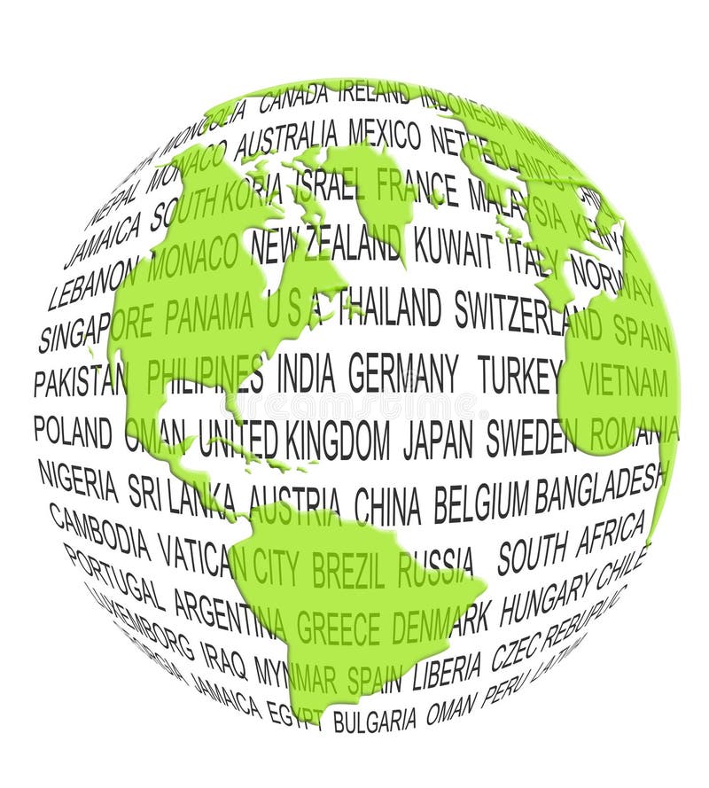 Green world concept stock illustration. Illustration of globe - 1716828