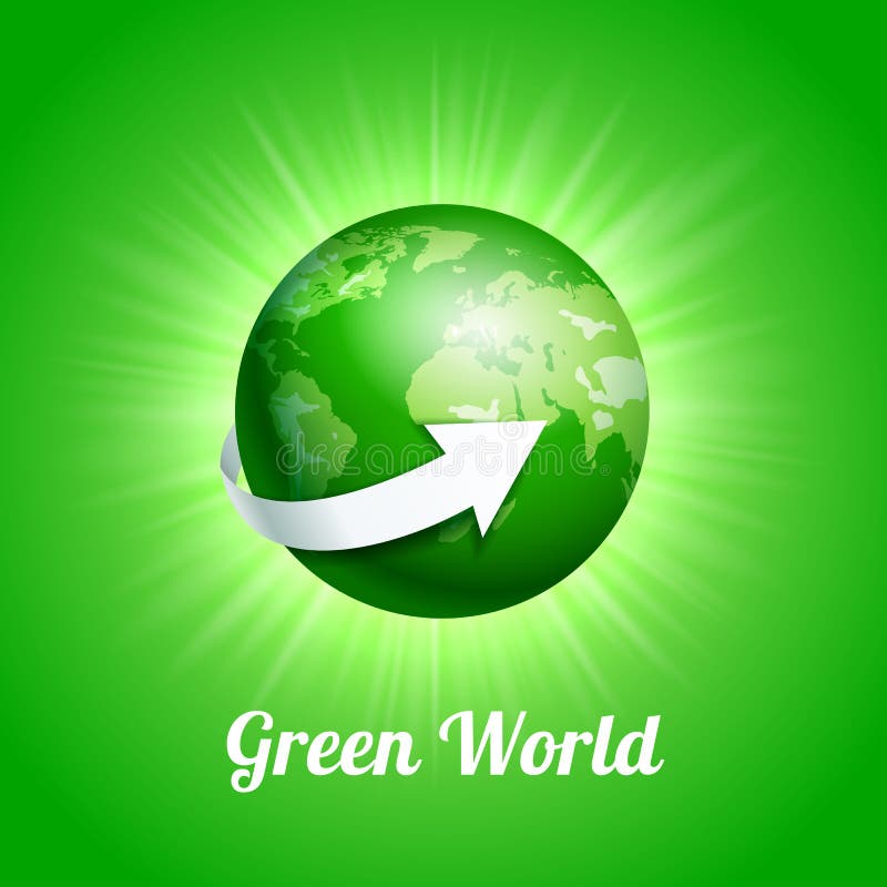 Green World concept stock vector. Illustration of color - 116277020