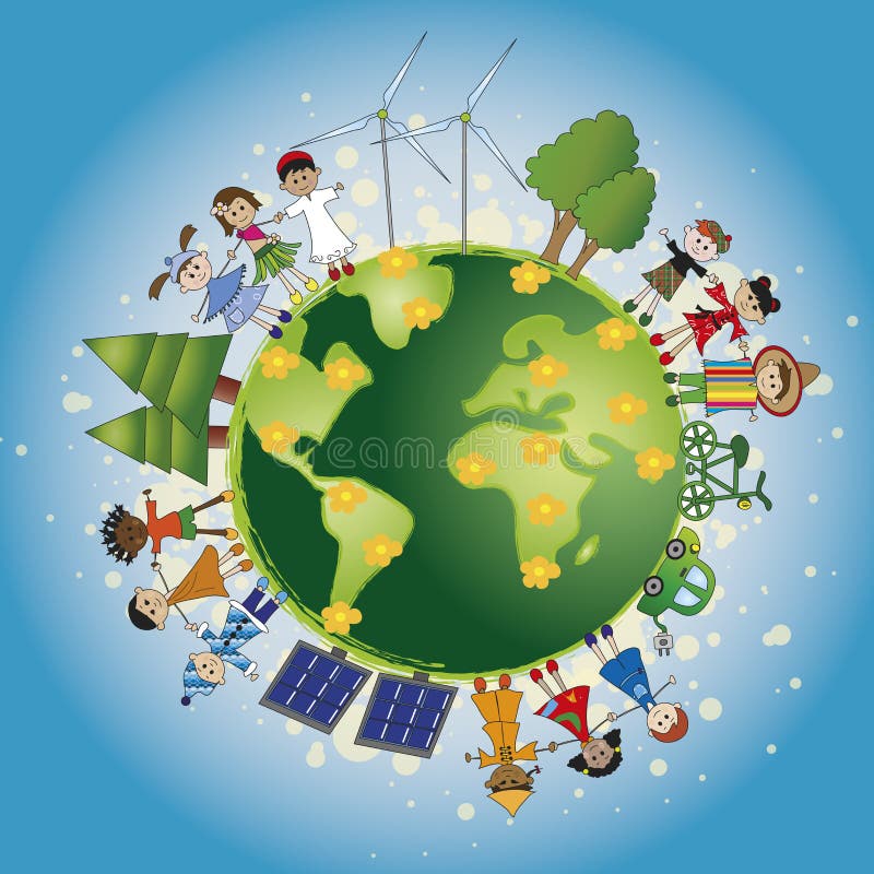 Green earth stock vector. Illustration of energy, natural - 16126969