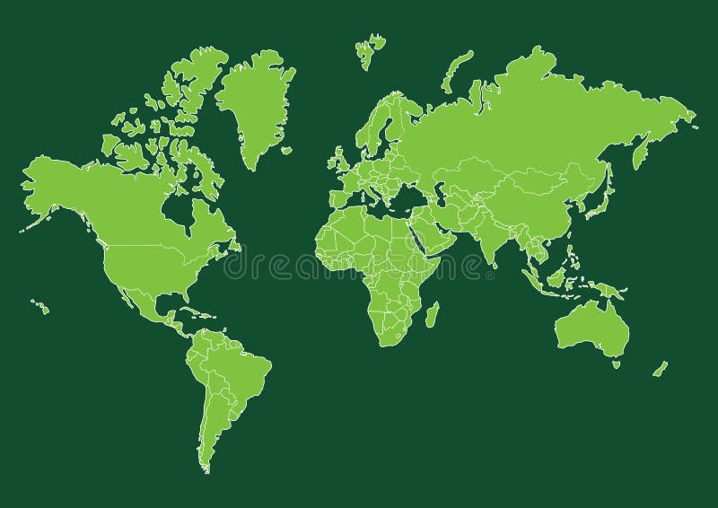 World map with countries stock vector. Illustration of gallery - 29687089