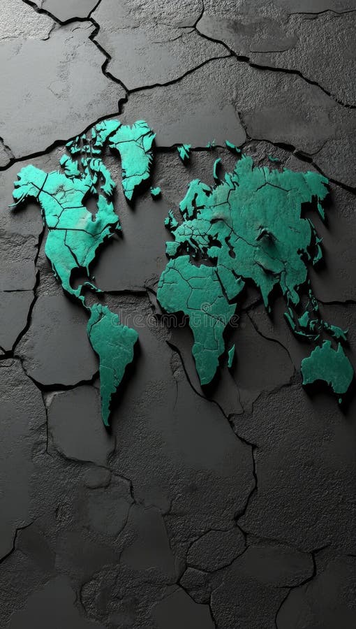 The Green World Map is Lit Up by a Glowing Light Bulb, Representing the ...