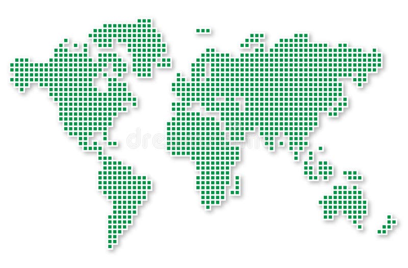 World Map Pixels Stock Illustrations – 561 World Map Pixels Stock ...