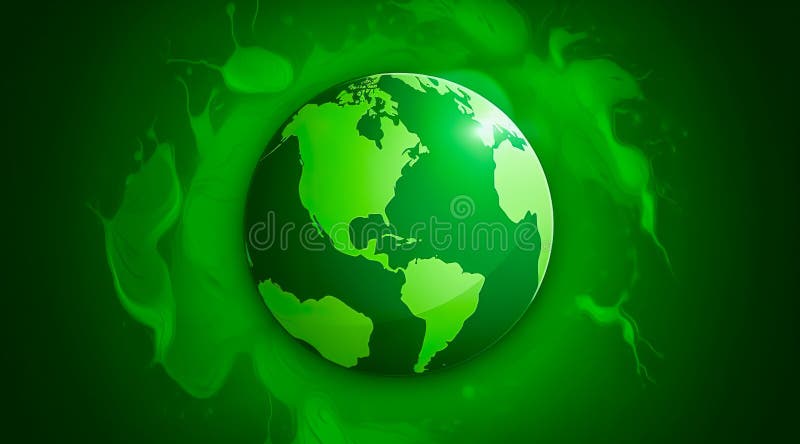 Green World Map. World Map Green Planet Earth Day or Environment Day ...