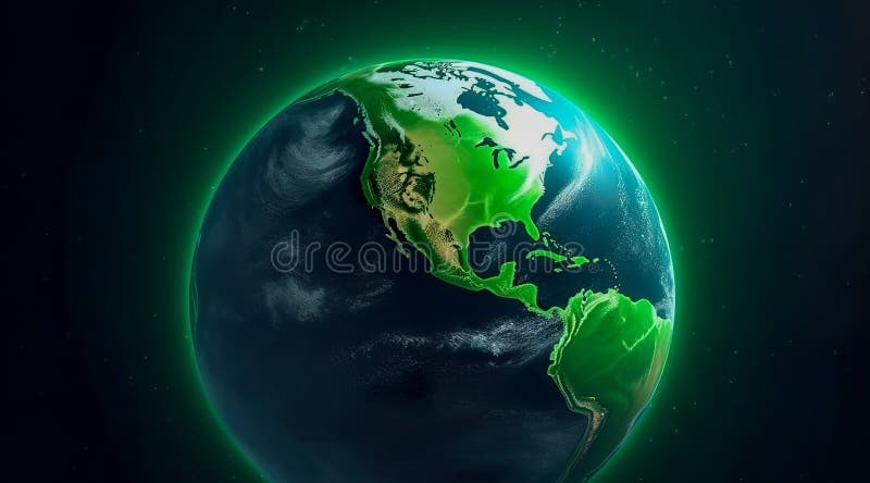 Green World Map. World Map Green Planet Earth Day or Environment Day ...