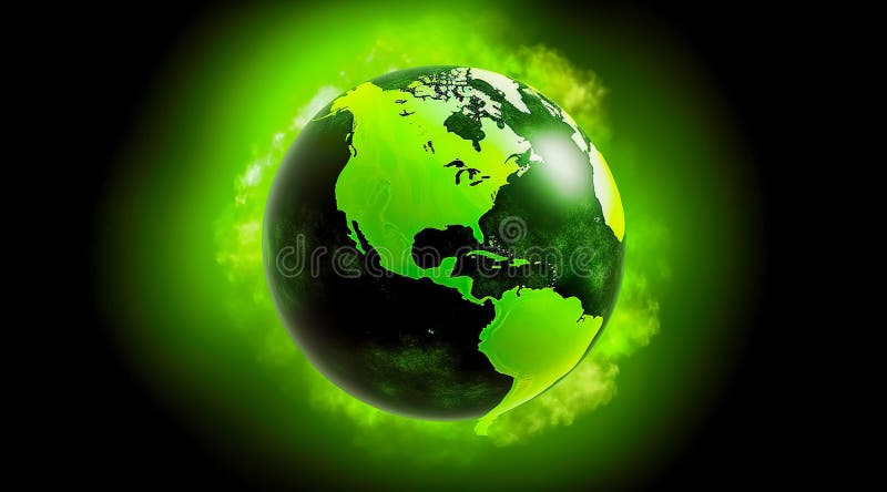 Green World Map. World Map Green Planet Earth Day or Environment Day ...