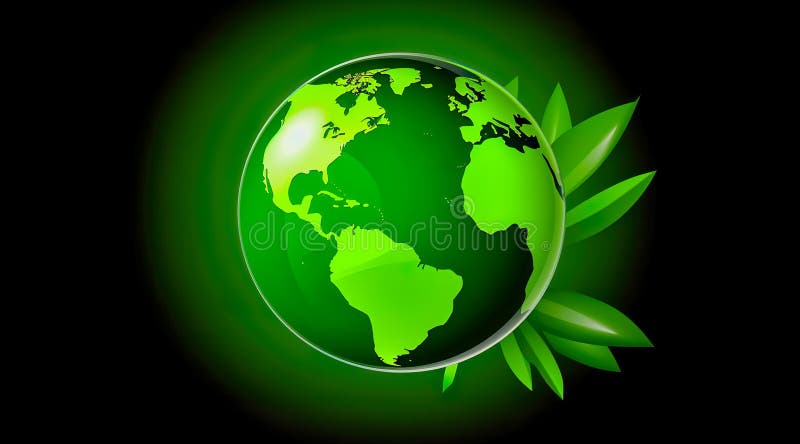 Green World Map. World Map Green Planet Earth Day or Environment Day ...