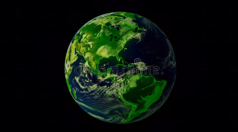 Green World Map. World Map Green Planet Earth Day or Environment Day ...