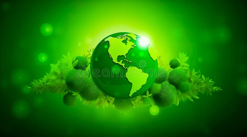 Green World Map. World Map Green Planet Earth Day or Environment Day ...