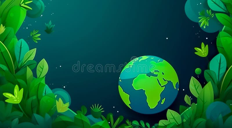Green World Map. World Map Green Planet Earth Day or Environment Day ...