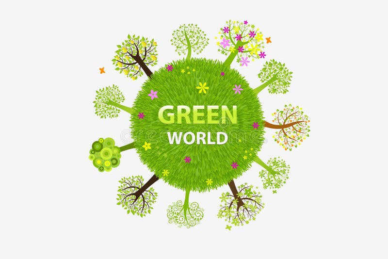 Green World. Vector stock vector. Illustration of growing - 16655399