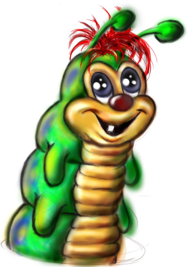 Green worm stock illustration. Illustration of insect - 19454963