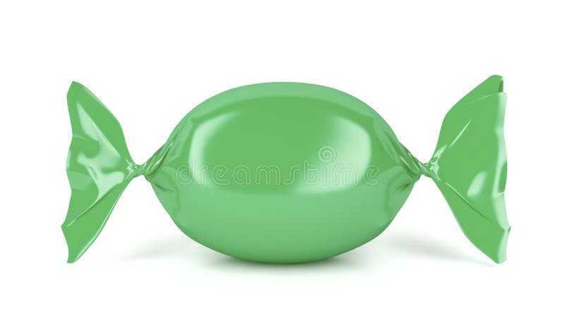 Green wrapped hard candy stock illustration. Illustration of boiled ...