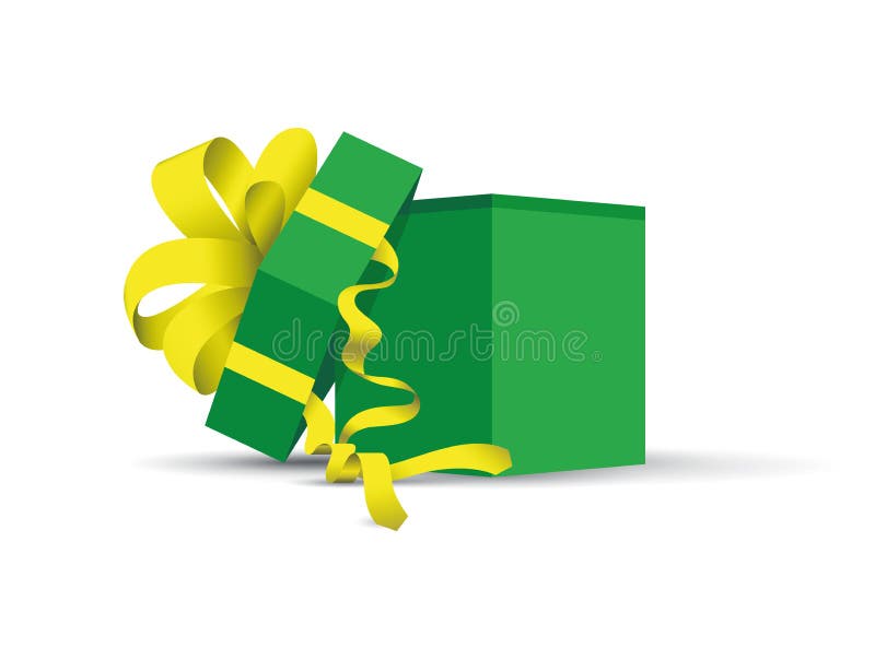 Green wrapped present stock vector. Illustration of symbol - 107111509