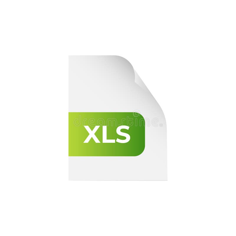 Green XLS Document Icon for Computer with Gradient. Stock Vector ...