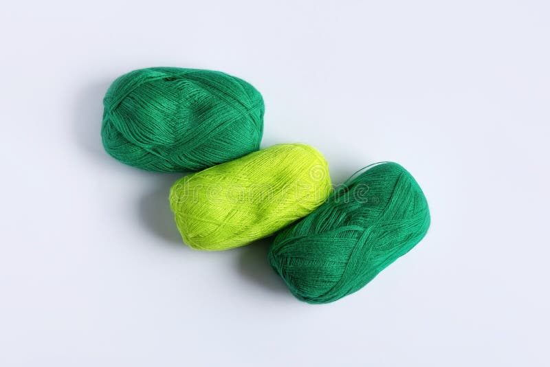 Green yarn threads stock photo. Image of threads, hobby - 247694412