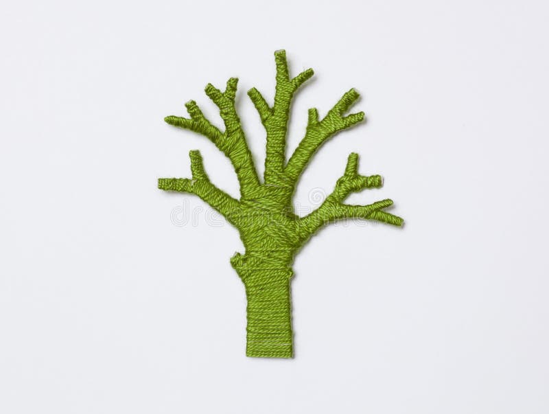 Green yarn tree stock photo. Image of knit, forest, fiber - 137251642