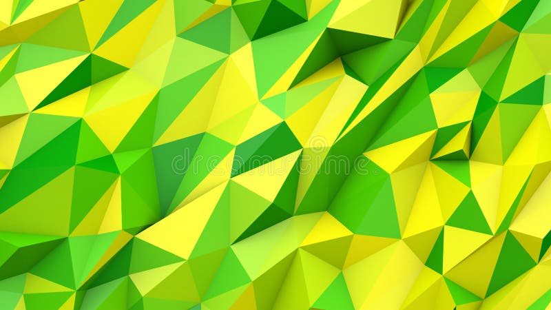 Green Yellow Abstract Triangles Poly Colors Geometric Shape Background Stock Illustration