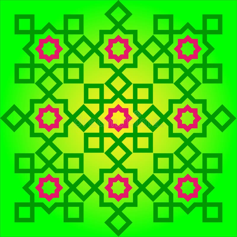 Green Yellow Abstrak Islamic Background Stock Illustration ...