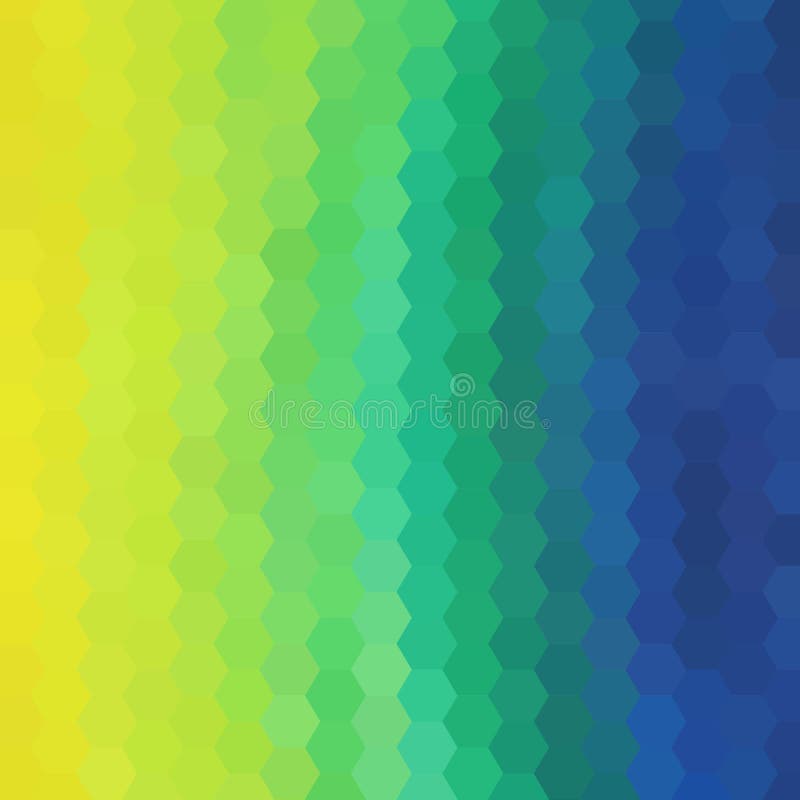 Green, Yellow and Blue Hexagon Background Stock Vector - Illustration ...