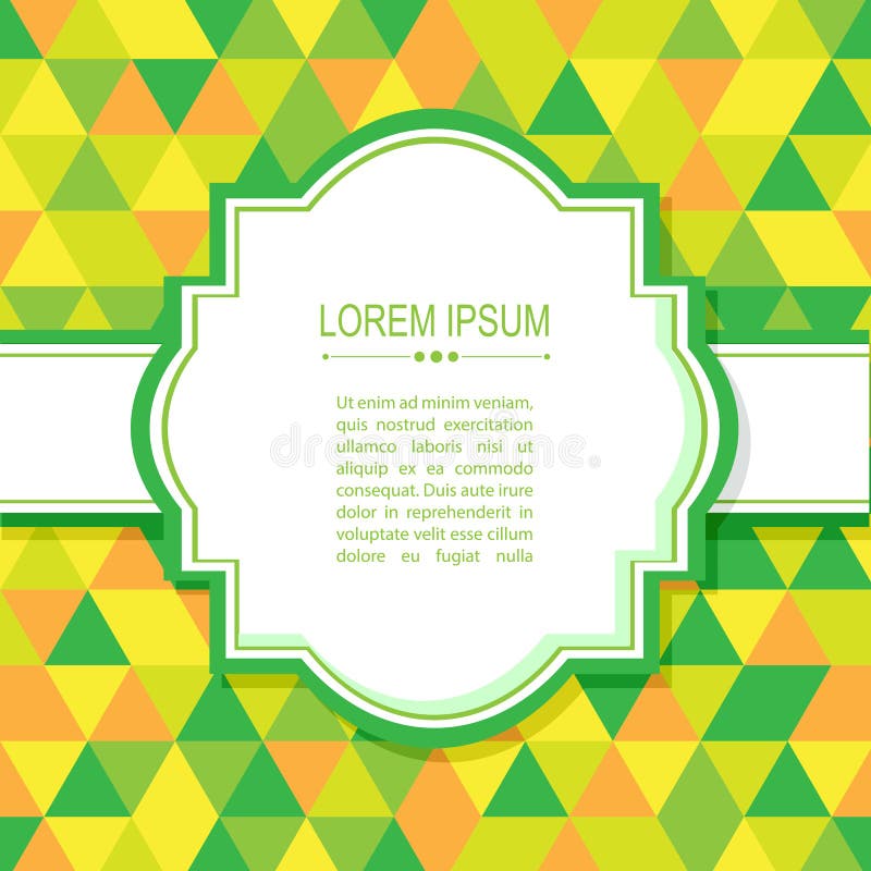Green And Yellow Triangle Frame Border Stock Vector - Illustration of ...