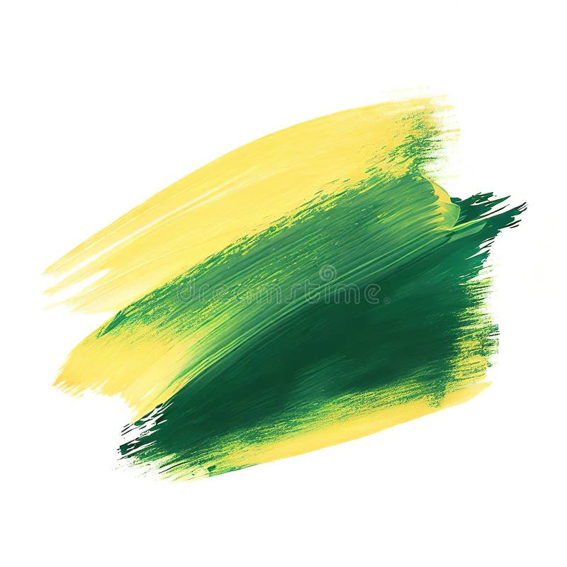 Green and Yellow Brush Stroke and Texture. Grunge Vector Abstract Hand ...