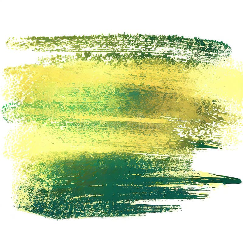Green and Yellow Brush Stroke and Texture. Grunge Vector Abstract Hand ...