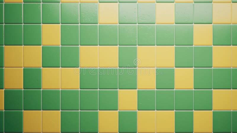 Green and Yellow Checkerboard Tile Wall Background Texture Stock ...