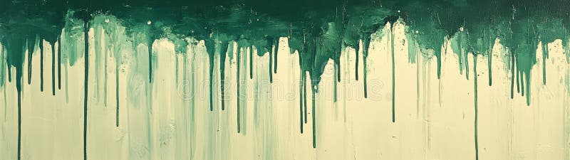 Green and Yellow Dripped Paint Abstract Artwork on Canvas Background ...