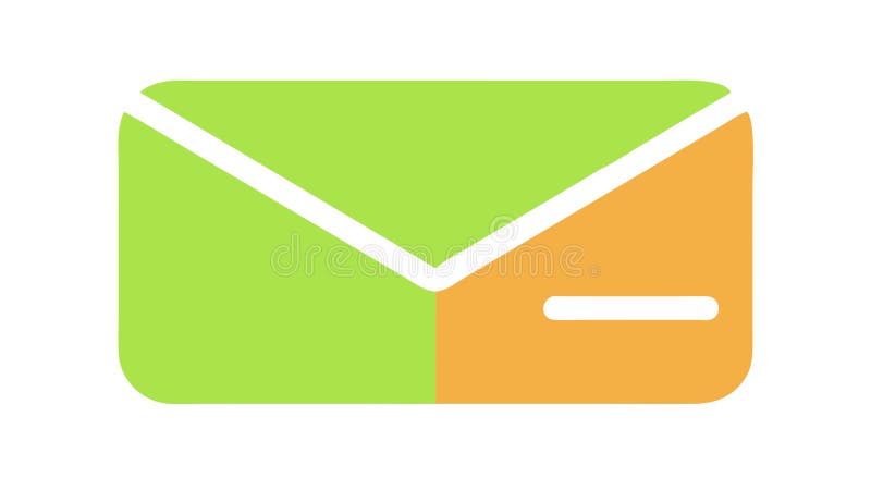 Green Yellow Envelope Icon, Representing Mail Message Communication ...