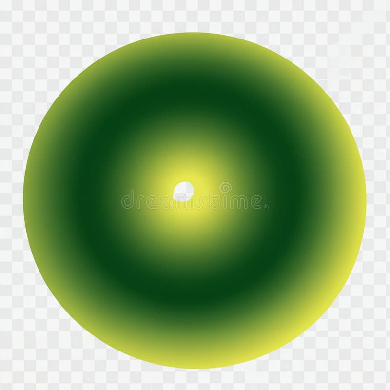 A Green and Yellow Gradient Circular Shape with a Small Central White ...