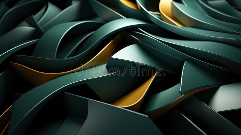 Green Yellow and Grey Abstract 3d Strips Design Pattern Background ...