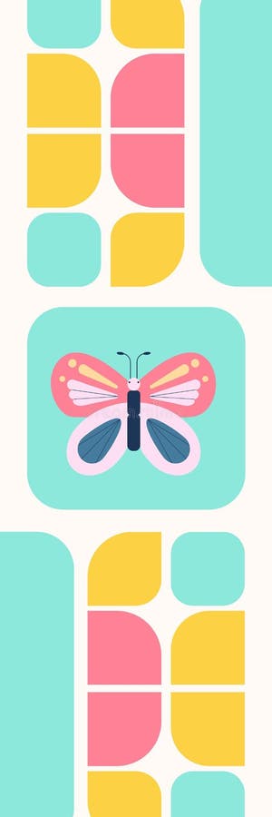 Green Yellow Modern Pastel Abstract Geometric Bookmark Stock ...