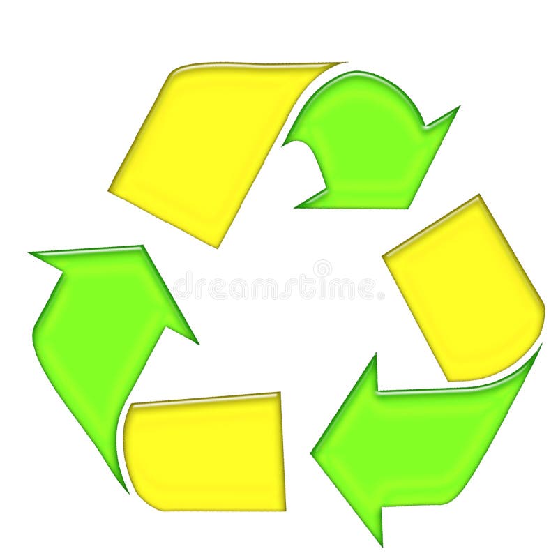 Green Yellow Recycle Symbol Picture. Image: 4406311