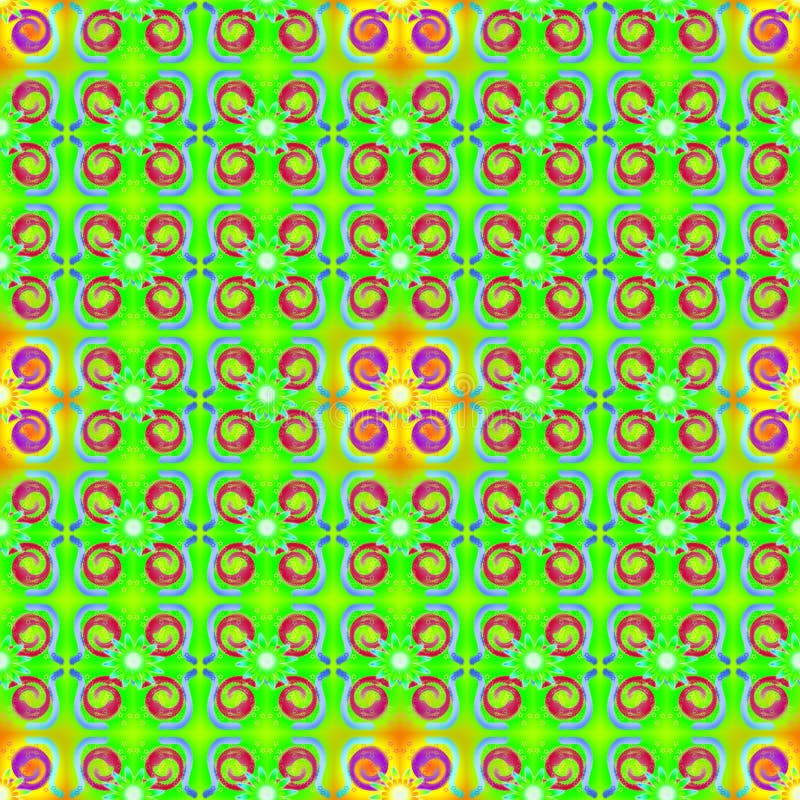 Green Yellow Seamless Pattern Stock Illustration - Illustration of ...