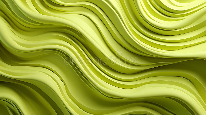 A Green and Yellow Wavy Lines Stock Illustration - Illustration of ...