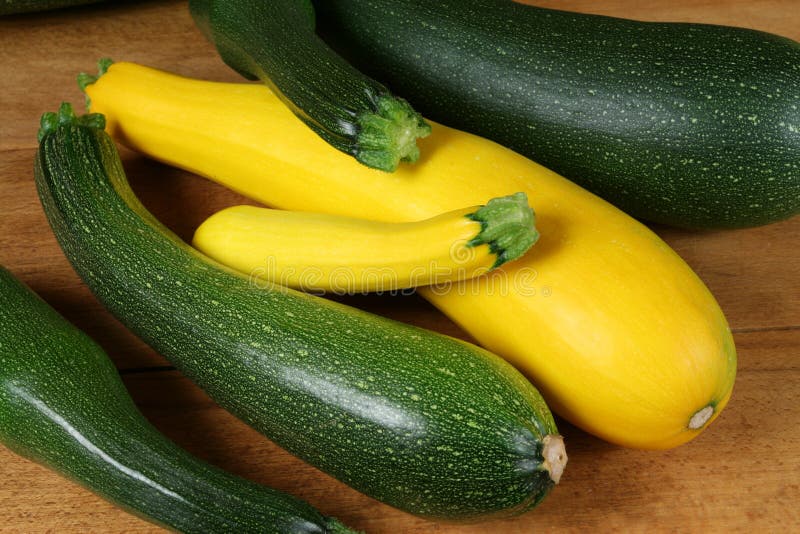 Yellow and Green Zucchini Squash Stock Photo - Image of health, farm ...