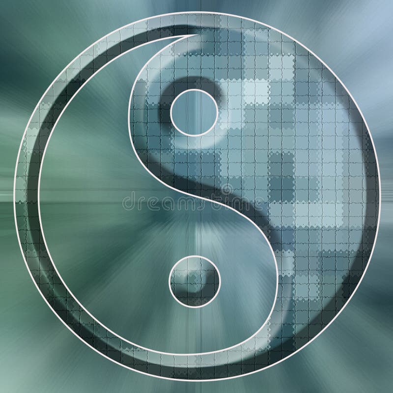 Green Yin Yang stock illustration. Illustration of background - 57547370