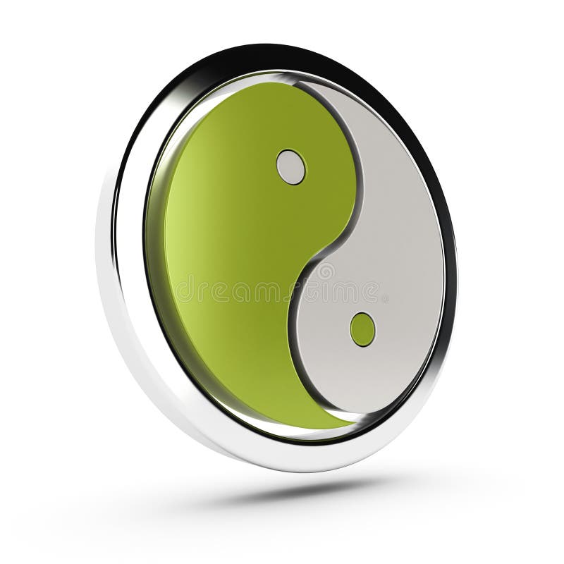 Green Yin Yang stock illustration. Illustration of background - 57547370