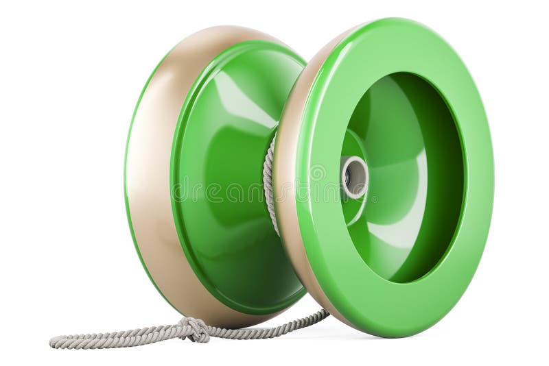 Green yo-yo, 3D rendering stock illustration. Illustration of single ...