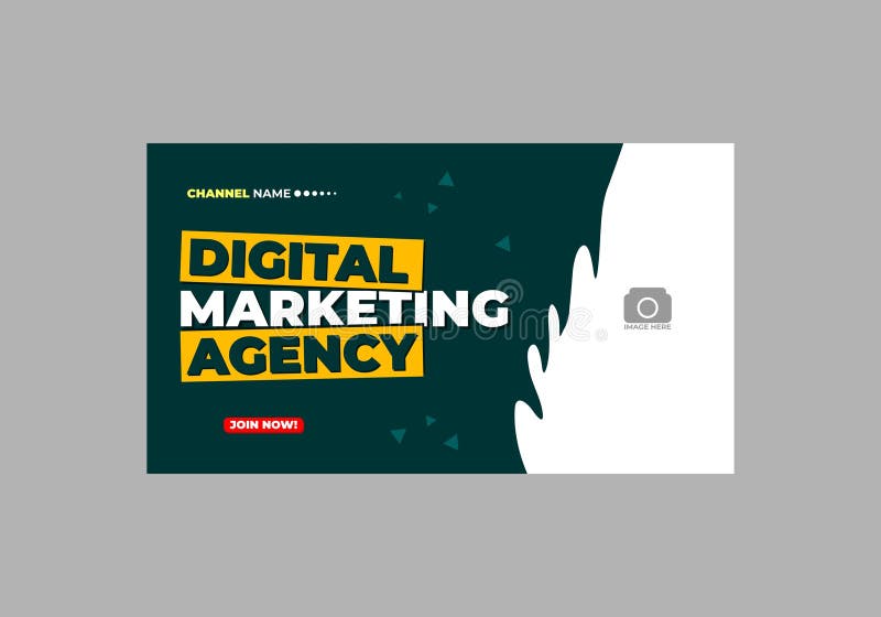 Green Youtube Thumbnail Template Design Vector Stock Vector ...