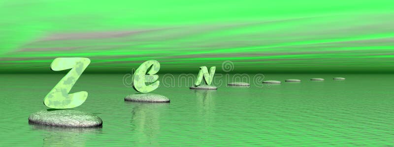 Zen Grey Green Background