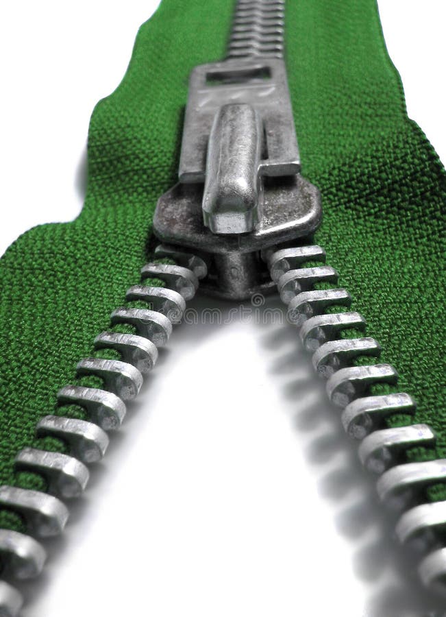 Green Zipper stock photo. Image of green, accessory, detail - 60082