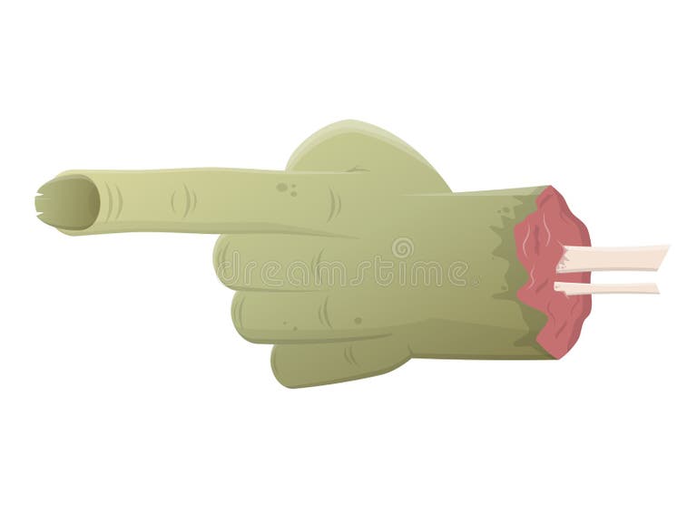 Green zombie hand stock vector. Illustration of bone - 87521613