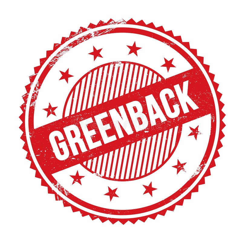 GREENBACK Text Written on Red Grungy Round Stamp Stock Illustration ...