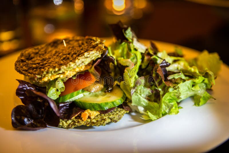 Greenburger in the Raw Restaurant Stock Photo - Image of agriculture ...
