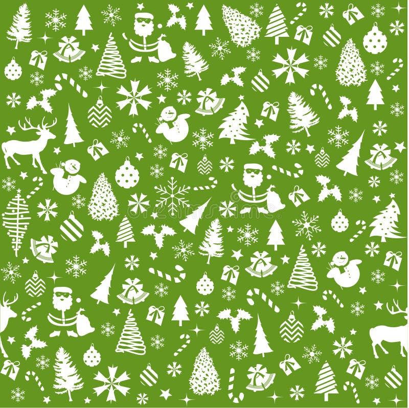 Christmas Green Background, Seamless Tiling, Great Choice for Wrapping ...