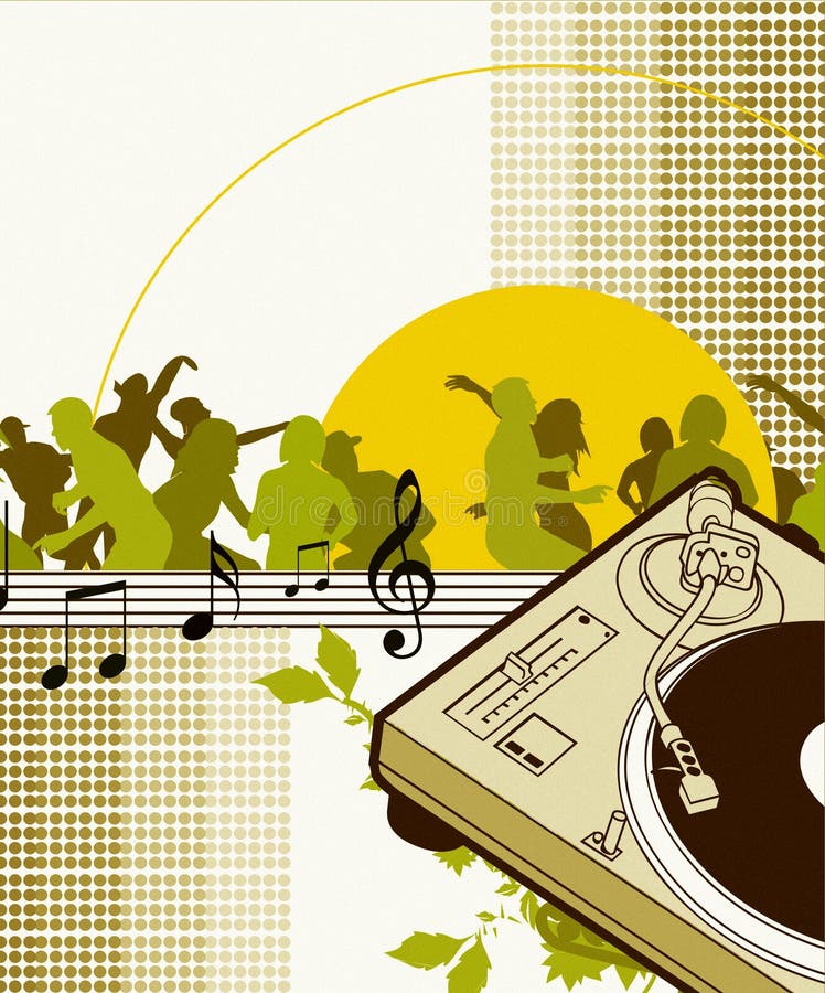 DJ Party Background stock vector. Illustration of patterns - 9272801