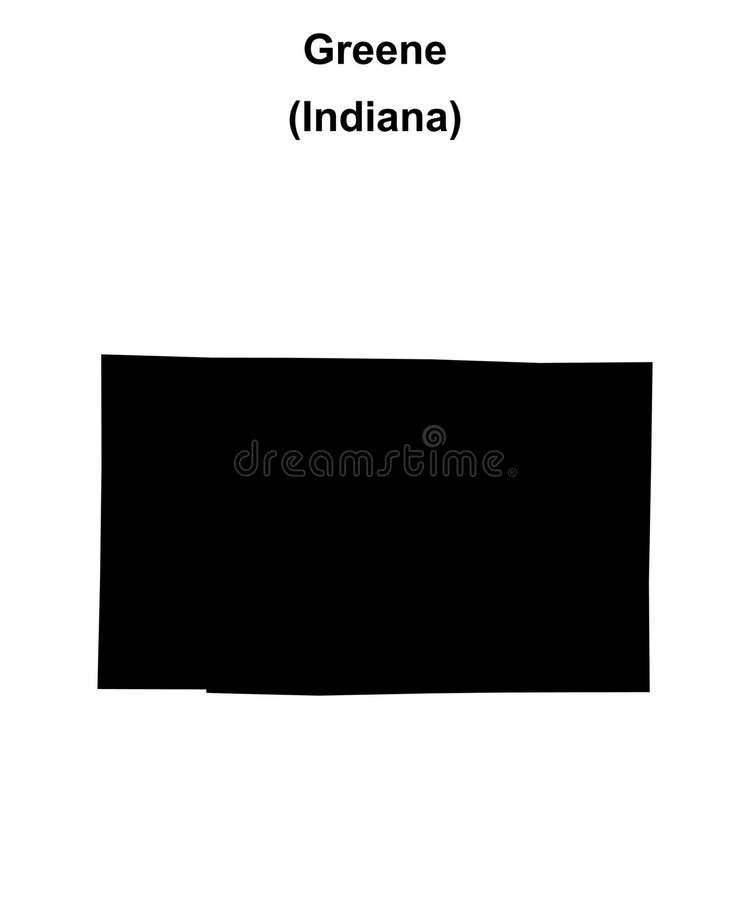 Greene outline map stock vector. Illustration of counties - 361546409