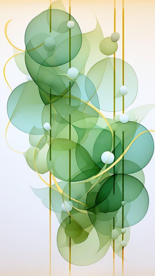 Greenery in the abstract stock illustration. Illustration of colorful ...