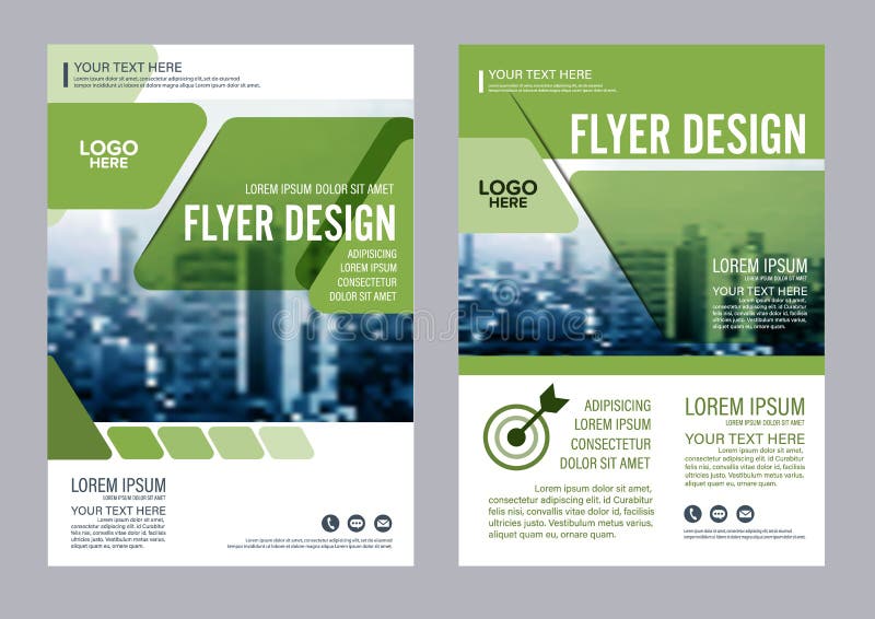 Greenery Brochure Layout Design Template. Annual Report Flyer Leaflet ...